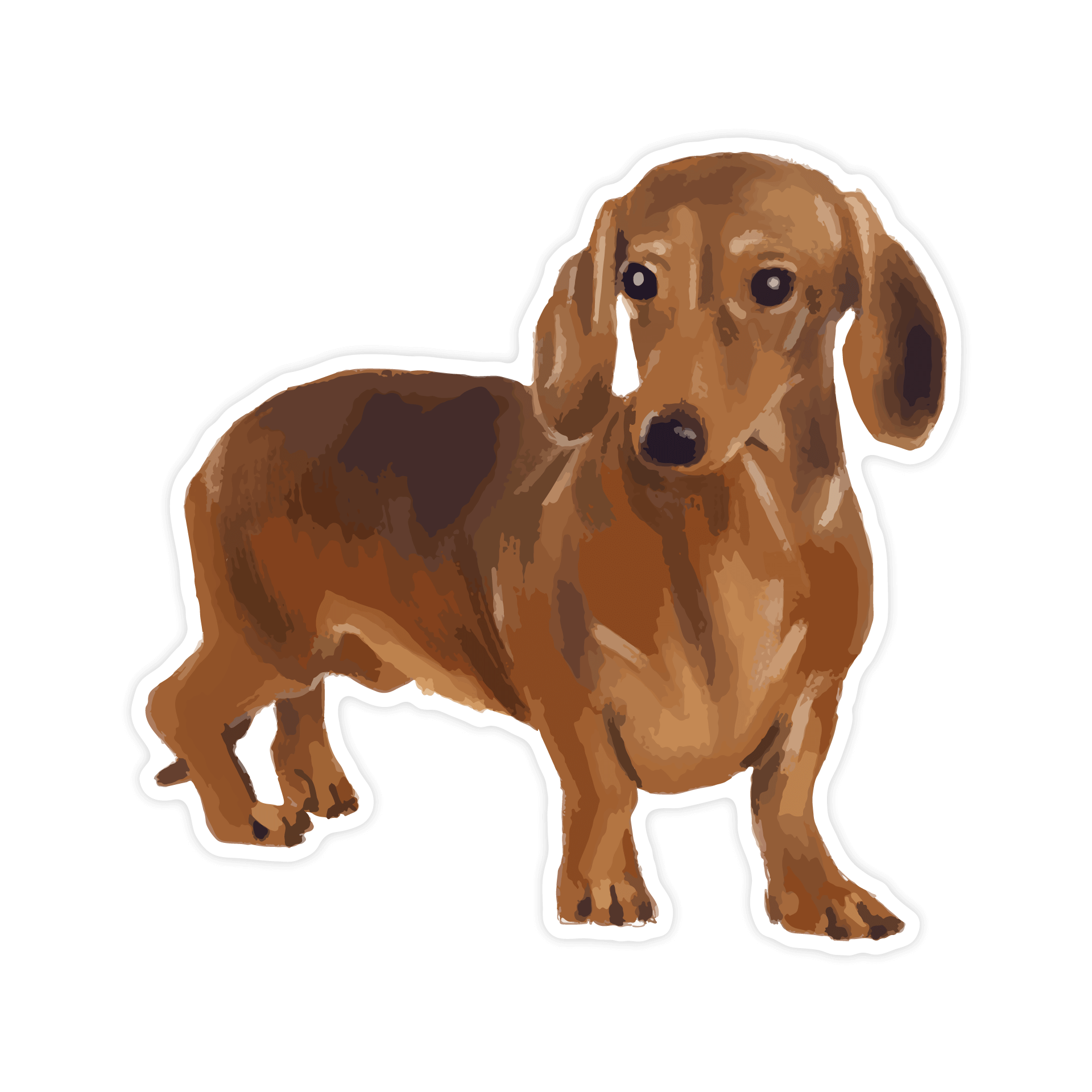 Sticker Anjing Dachshund Agette