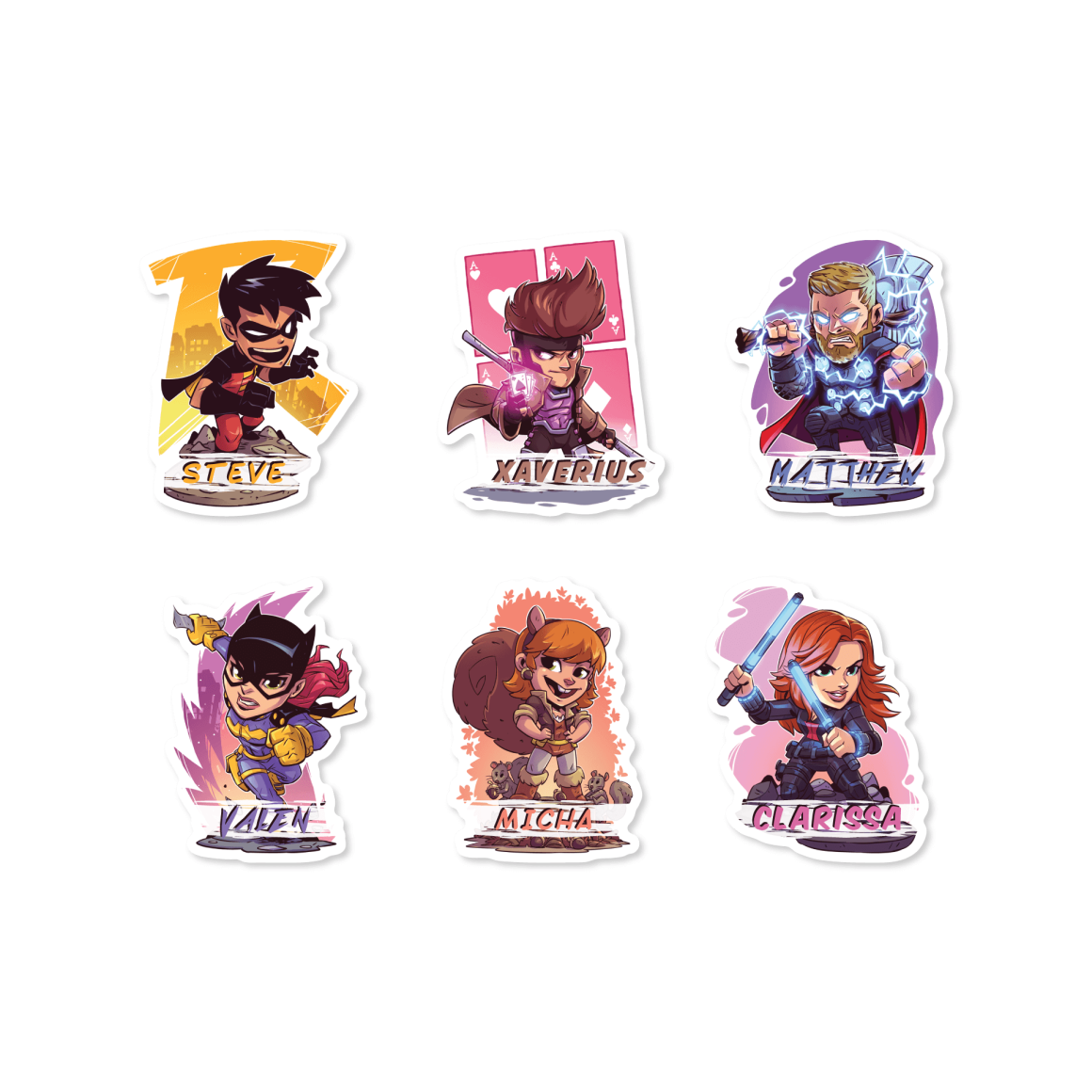 Stiker label nama Superhero (Part 1) – Agette